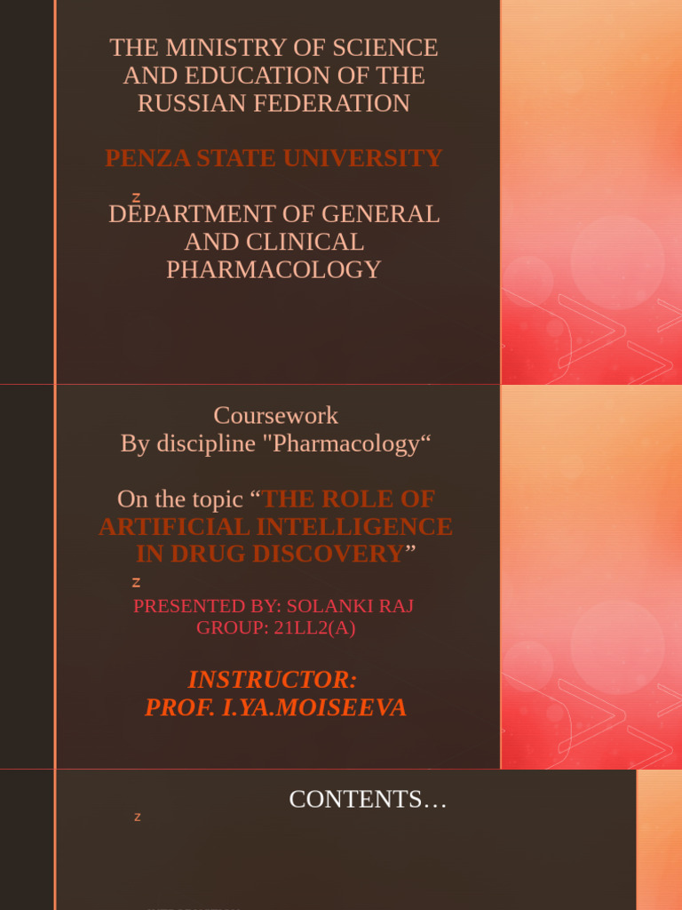 21ll2a - Raj Solanki Project Presentation | PDF | Drug Discovery ...