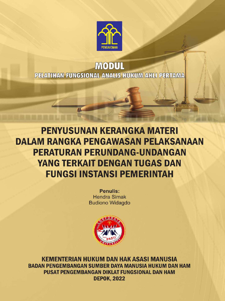 Modul 16 Penyusunan Kerangka Materi Dalam Rangka Pengawasan Pelaksanaan ...
