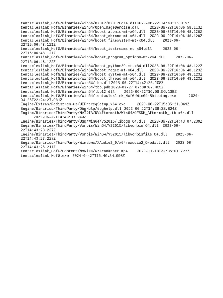 Manifest_NonUFSFiles_Win64 | PDF