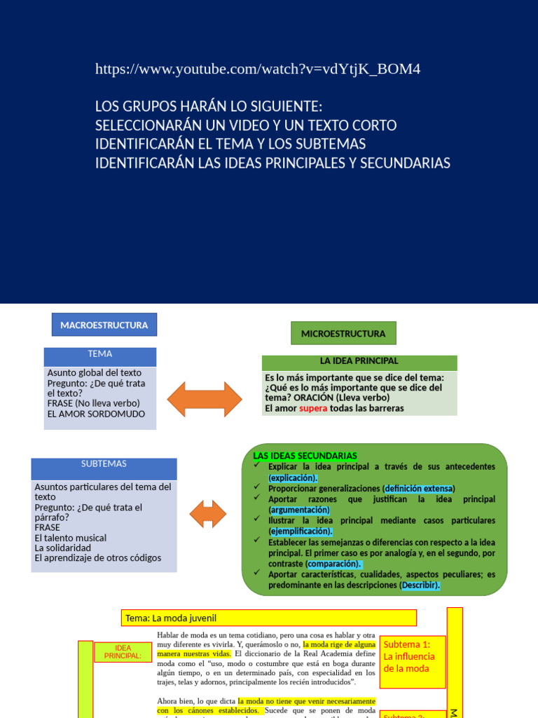 Temas Subtemas Ideas | PDF