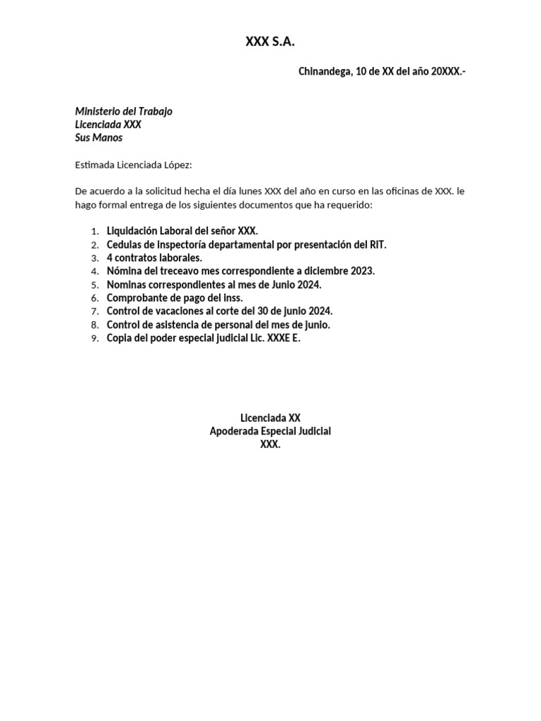 ACTA DE ENTREGA DE DOCUMENTOS MITRAB | PDF