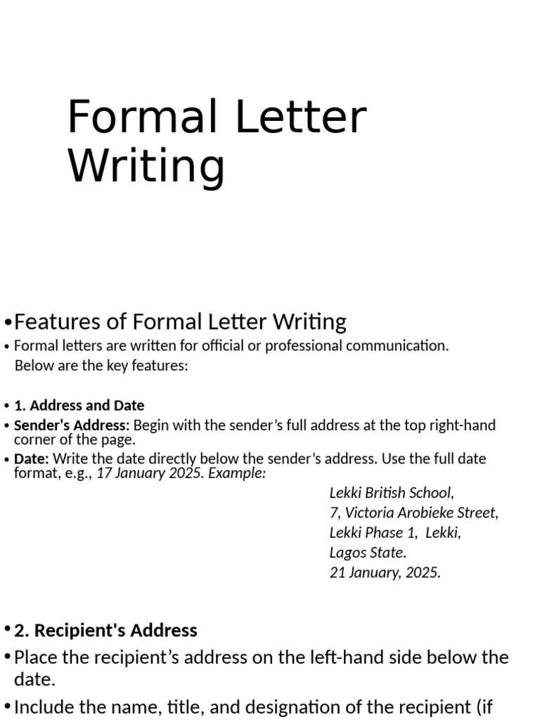 Guide to Writing Formal School Letters | PDF | Human Communication