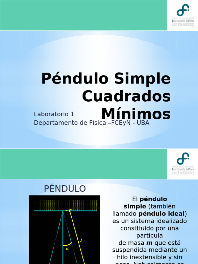 Pendulo Simple | PDF