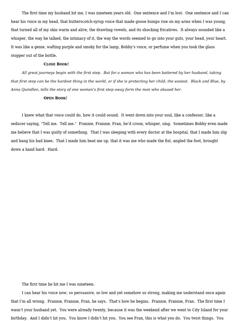 Black and Blue - Book | PDF