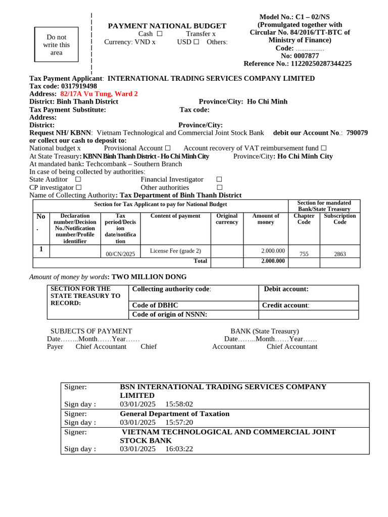 VAT Declaration Form 01/GTGT TT80 | PDF | Payments | Taxes