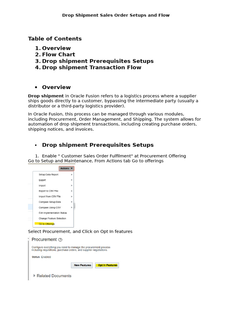 Drop Ship Order Config and Flow | PDF | Procurement | Sales