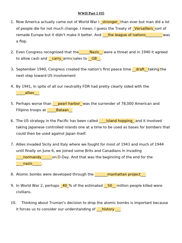 Liam Pierce - WWII Crash Course | PDF | World War II | Nuclear Weapons