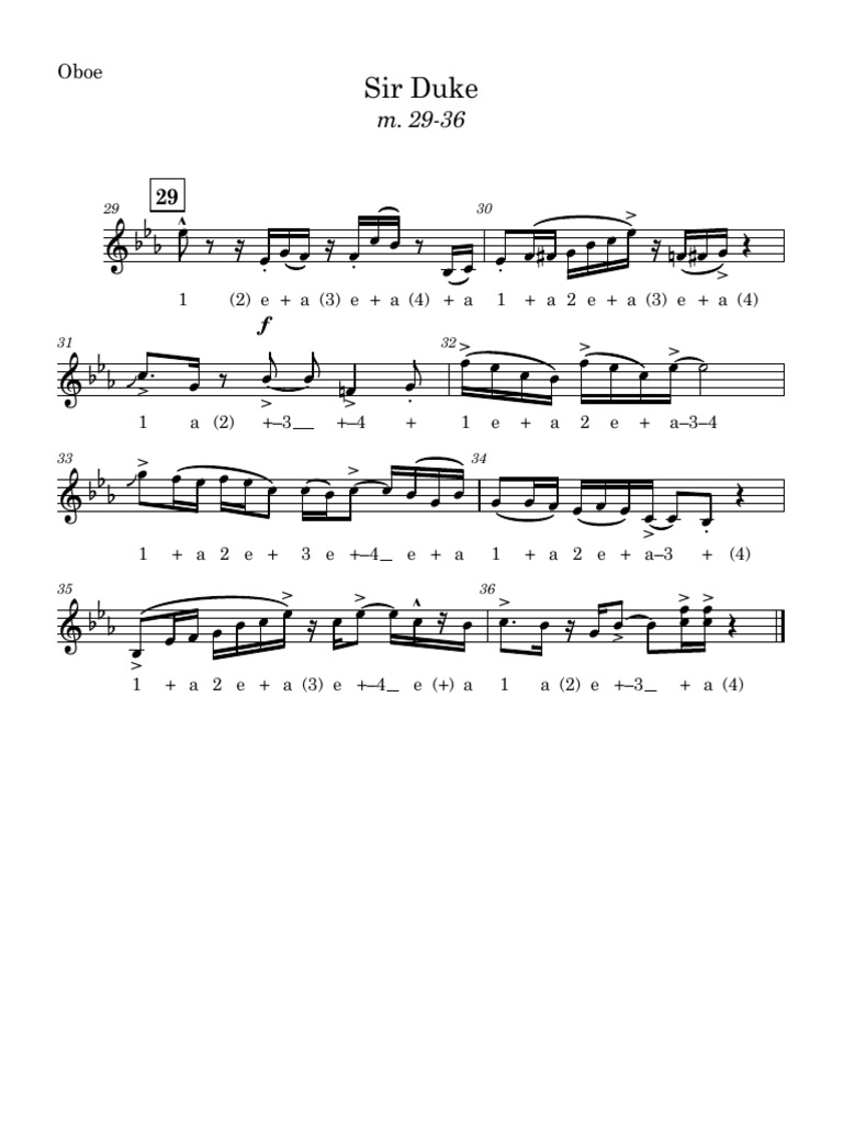 02 - Oboe - Sir Duke | PDF