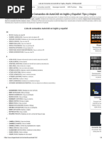 Lista de Comandos en Autocad | PDF | Software | Geometría