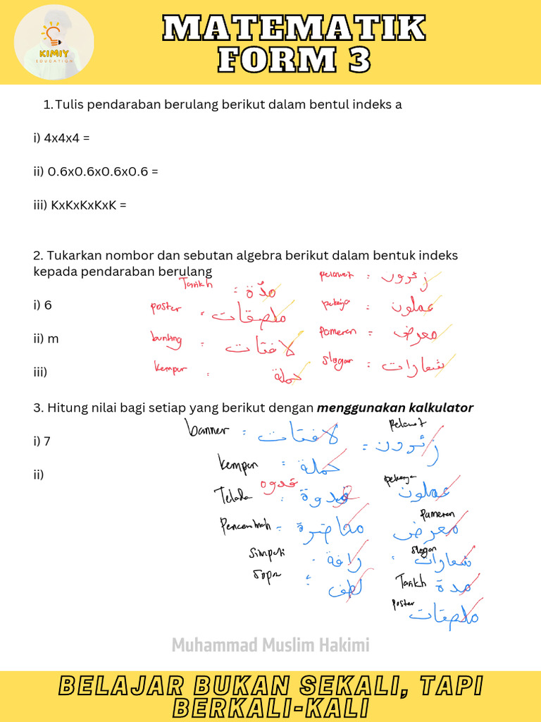 [4.3.2024] Matematik Form 3 | PDF