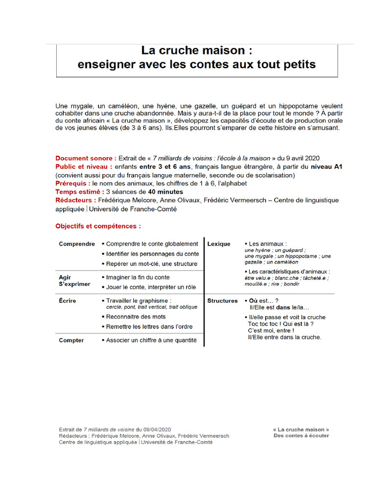 La Cruche Maison Prof | PDF