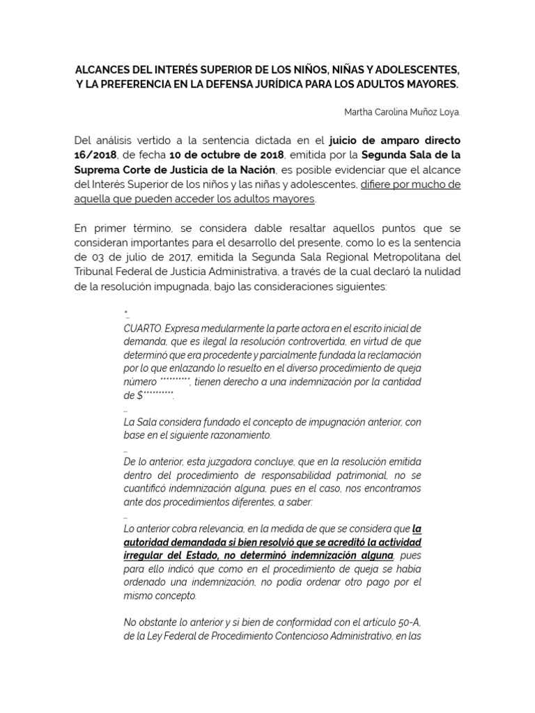 Alcances Del Interés Superior de Los Niños MCML | PDF | Caso de ley | Fiscal