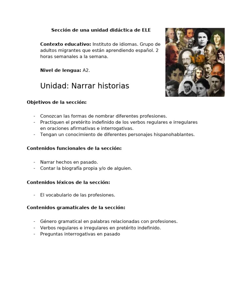 Sección en Unidad Didáctica ELE MAGGIORE | PDF