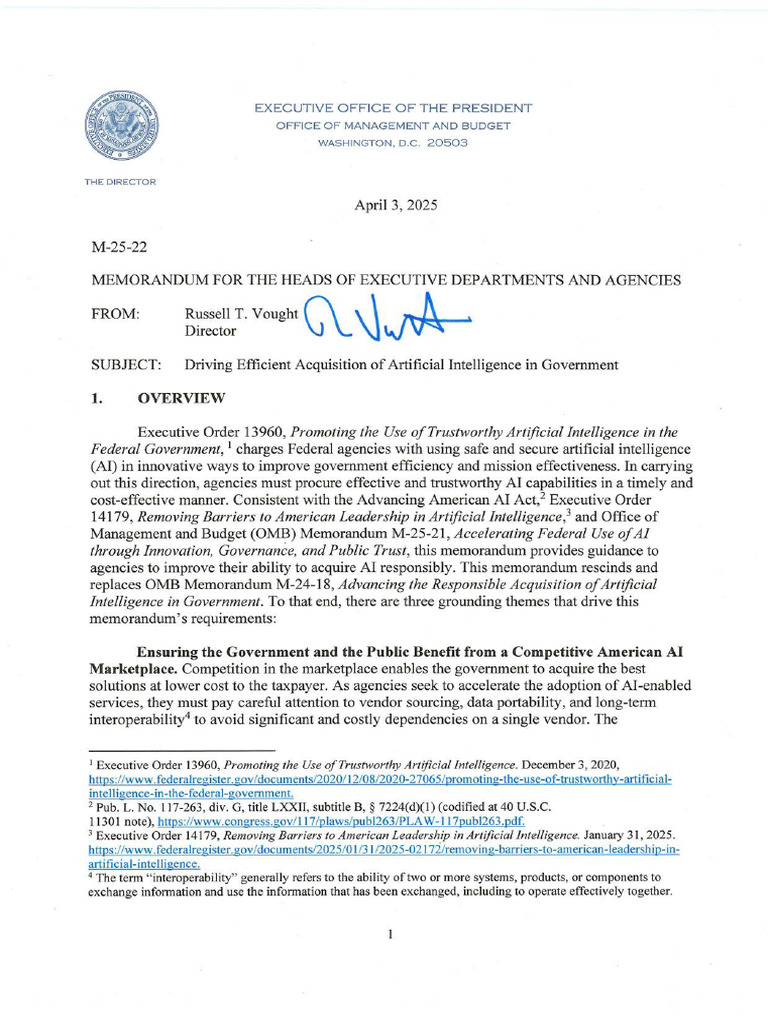M 25 22 Driving Efficient Acquisition of Artificial Intelligence in Government | PDF ...