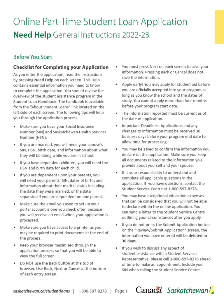 Need Help Part-Time General Instructions 2022-23 | PDF