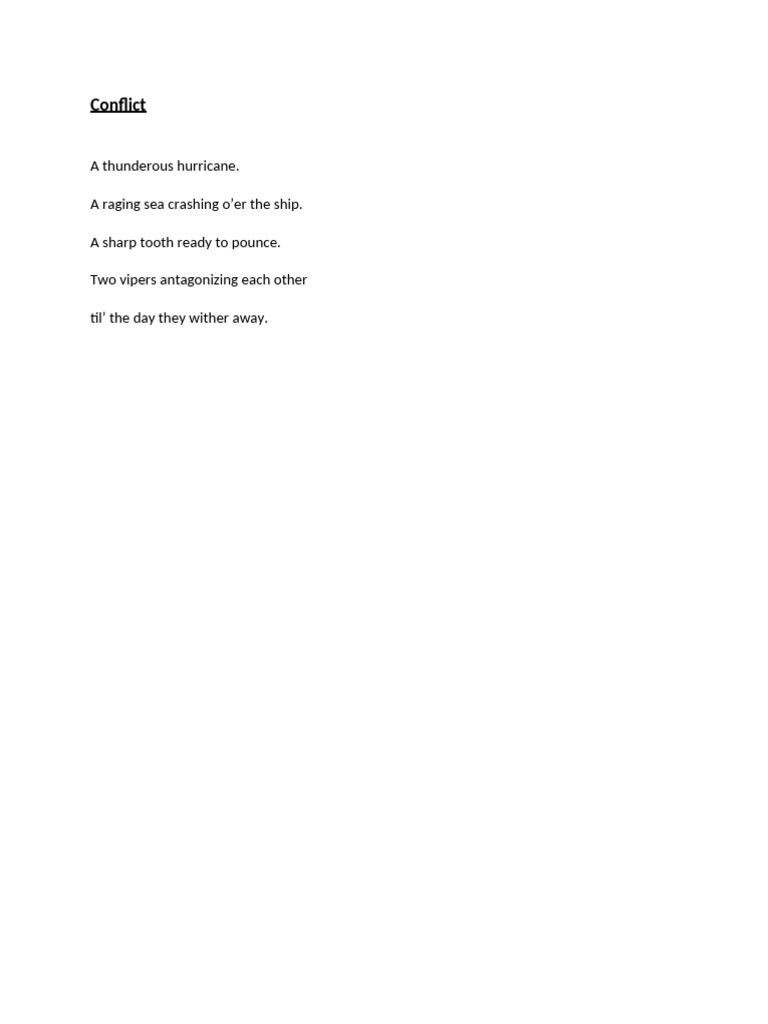 A Poem of Conflict | PDF