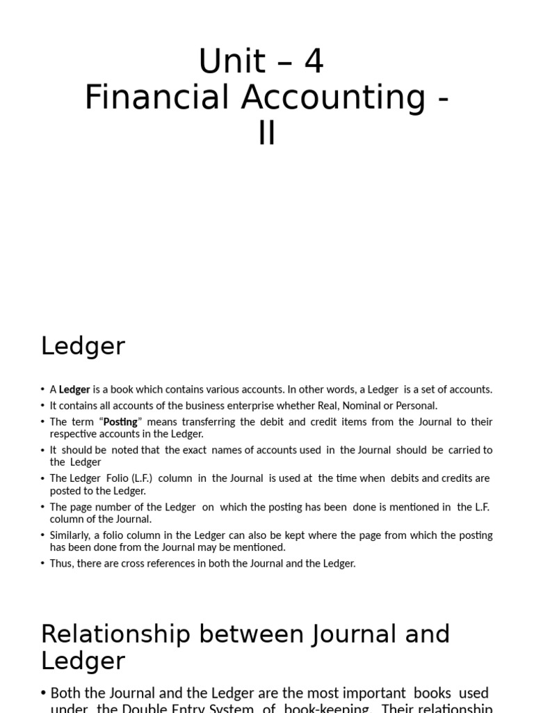 Understanding Ledger and Journal Posting | PDF | Debits And Credits ...