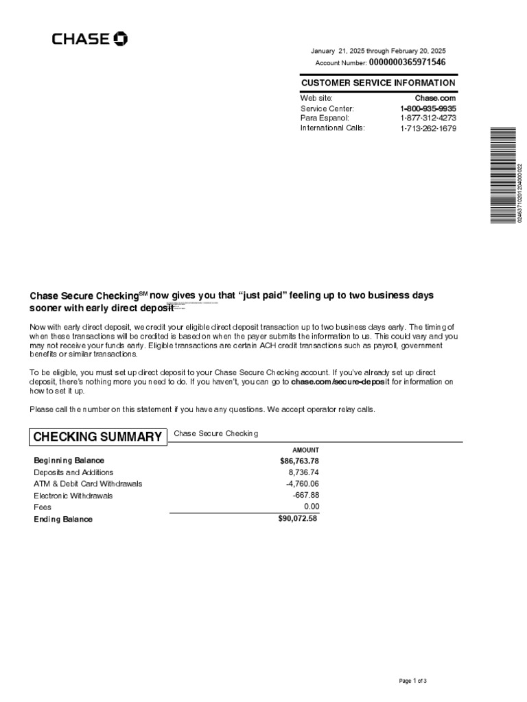 CHASE FEB MAR 2025 Bankstatement | PDF | Chase Bank | Credit Card