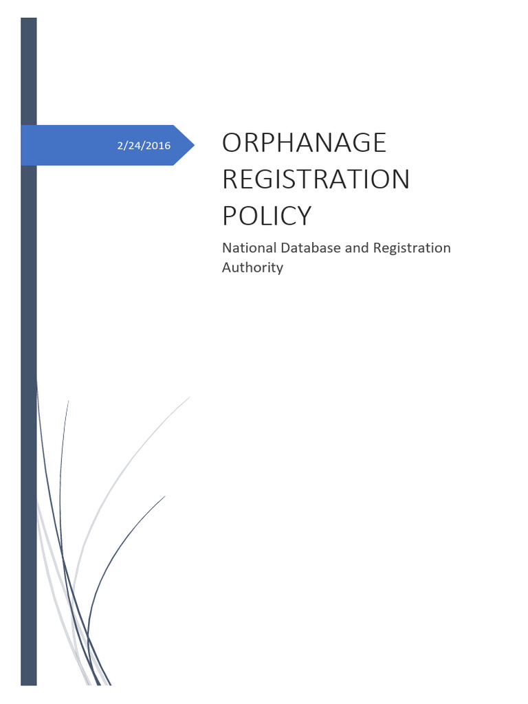Orphan Registration Policy | PDF | Orphanage | Government And Personhood