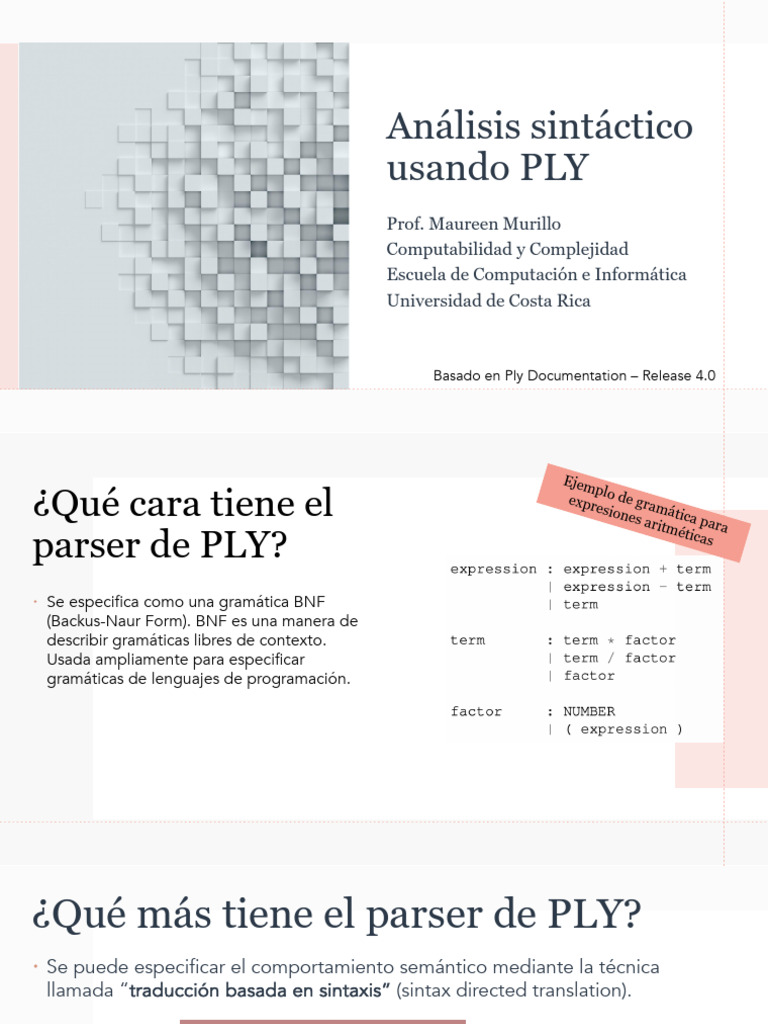 06 AnalisisSintacticoPLY | PDF | Sintaxis (Lógica) | Metalogica