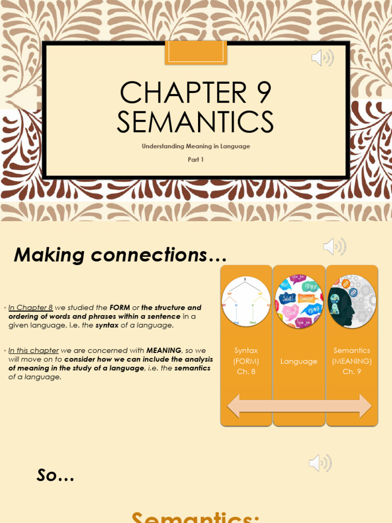 Chapter 9 Semantics Part1.pptx | PDF | Semantics | Syntax