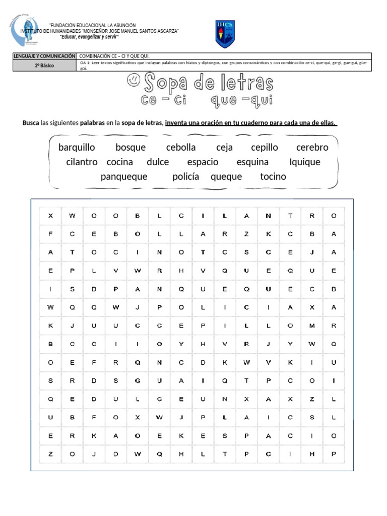 Guía 15 Ce-Ci y Que-Qui | PDF