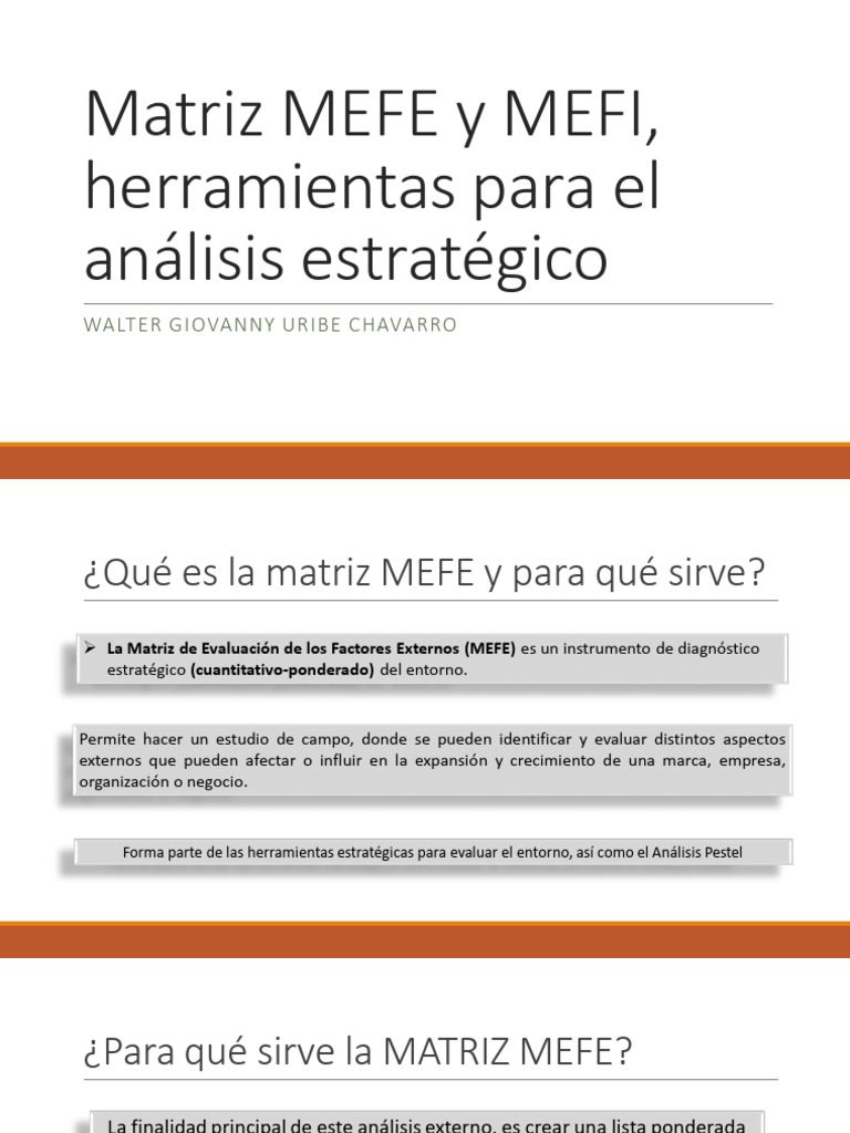 Matriz MEFE y MEFI, Herramientas - de - Analisis - Estrategico | PDF | Matriz (Matemáticas ...