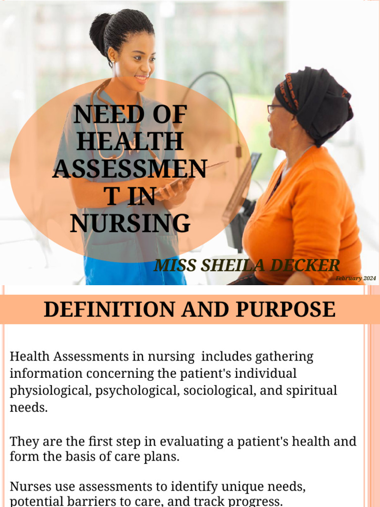 Importance of Health Assessments in Nursing | PDF | Physical ...