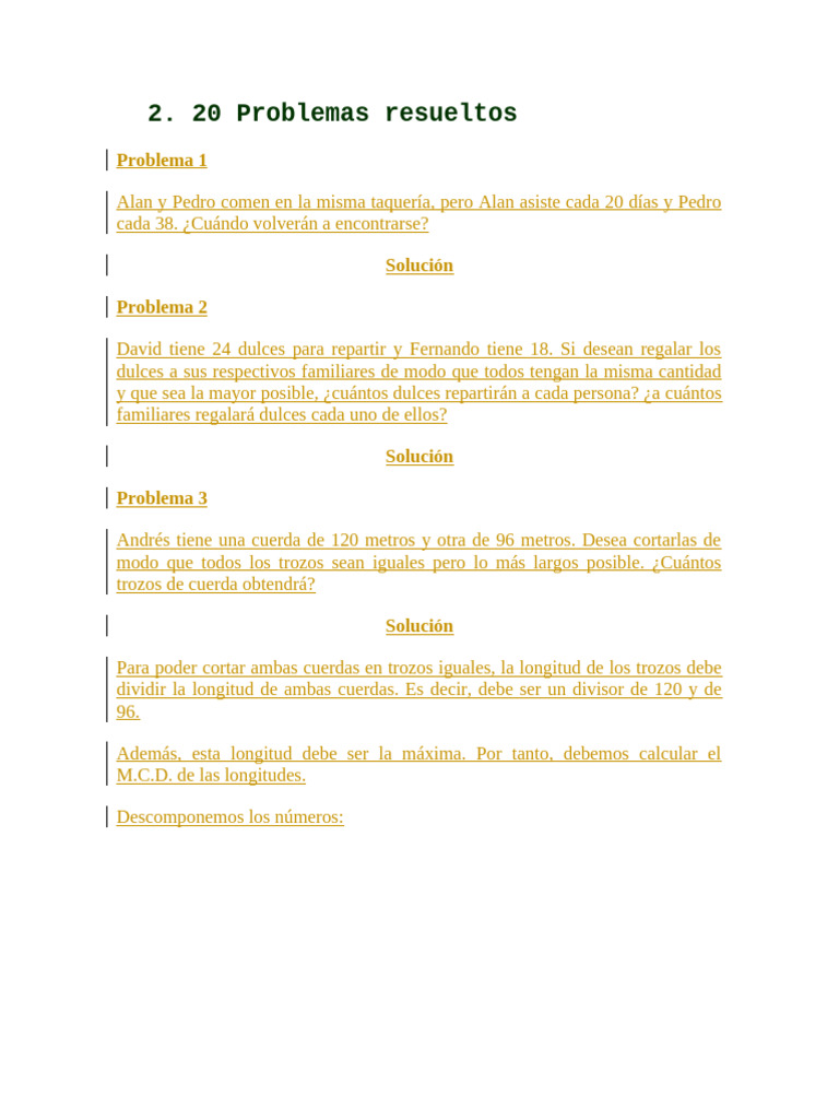 Problemas Múltiplos y Divisores | PDF