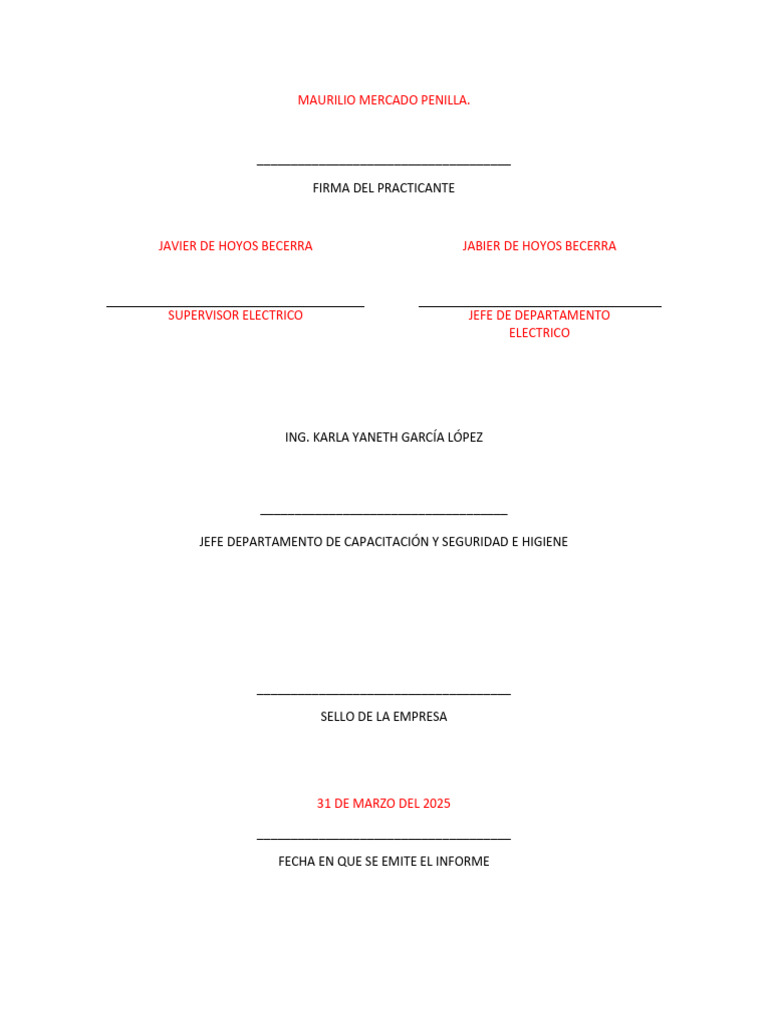 Hoja de Firmas | PDF