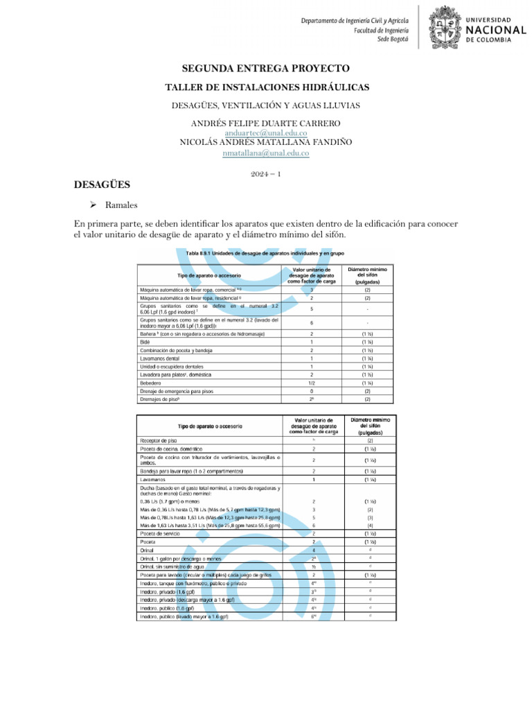 Segunda Entrega Proyecto - Tih | PDF | Alcantarillado | Ventilación ...