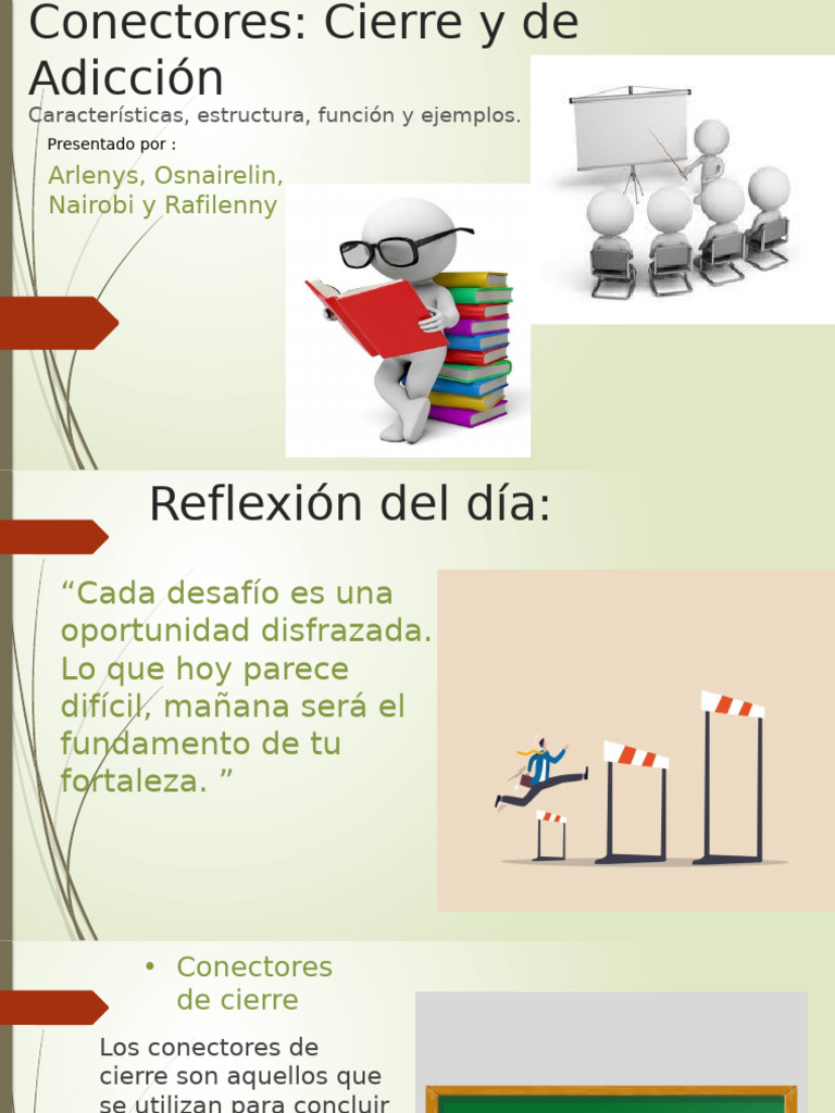 Conectores de Cierre y Adición | PDF | Información | Aprendizaje