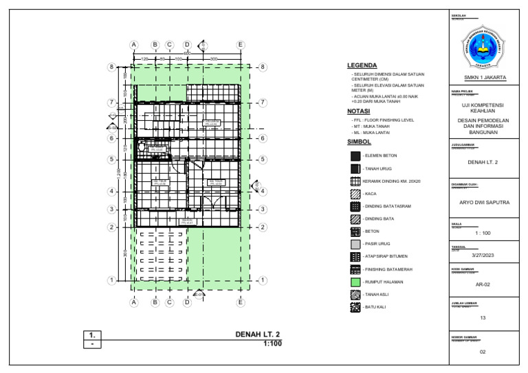 Simbol Elevasi dan Pasir Urug Lantai | PDF