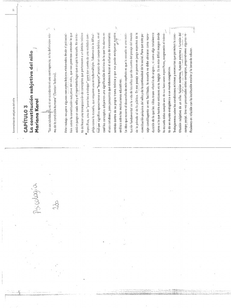3-La Constitucion Subjetiva Del Nin o MARIANA KAROL 2-1 | PDF
