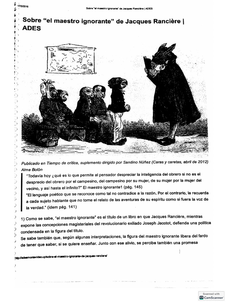 El Maestro Ignorante | PDF