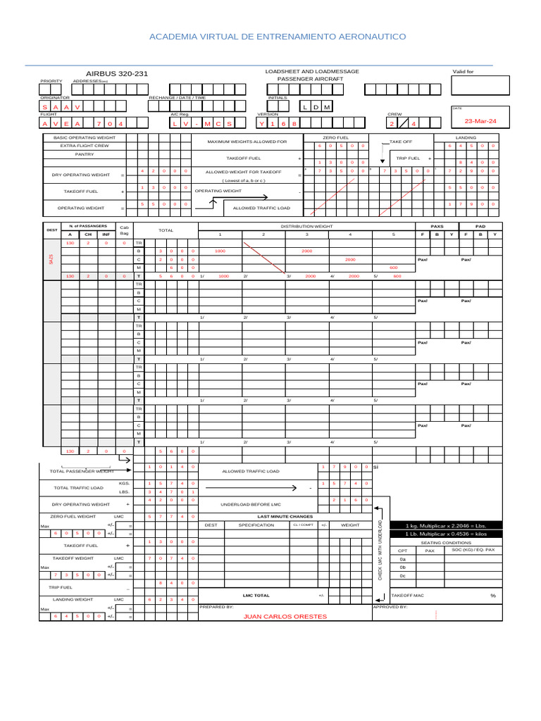Formularios - Excel - A320 Final | PDF