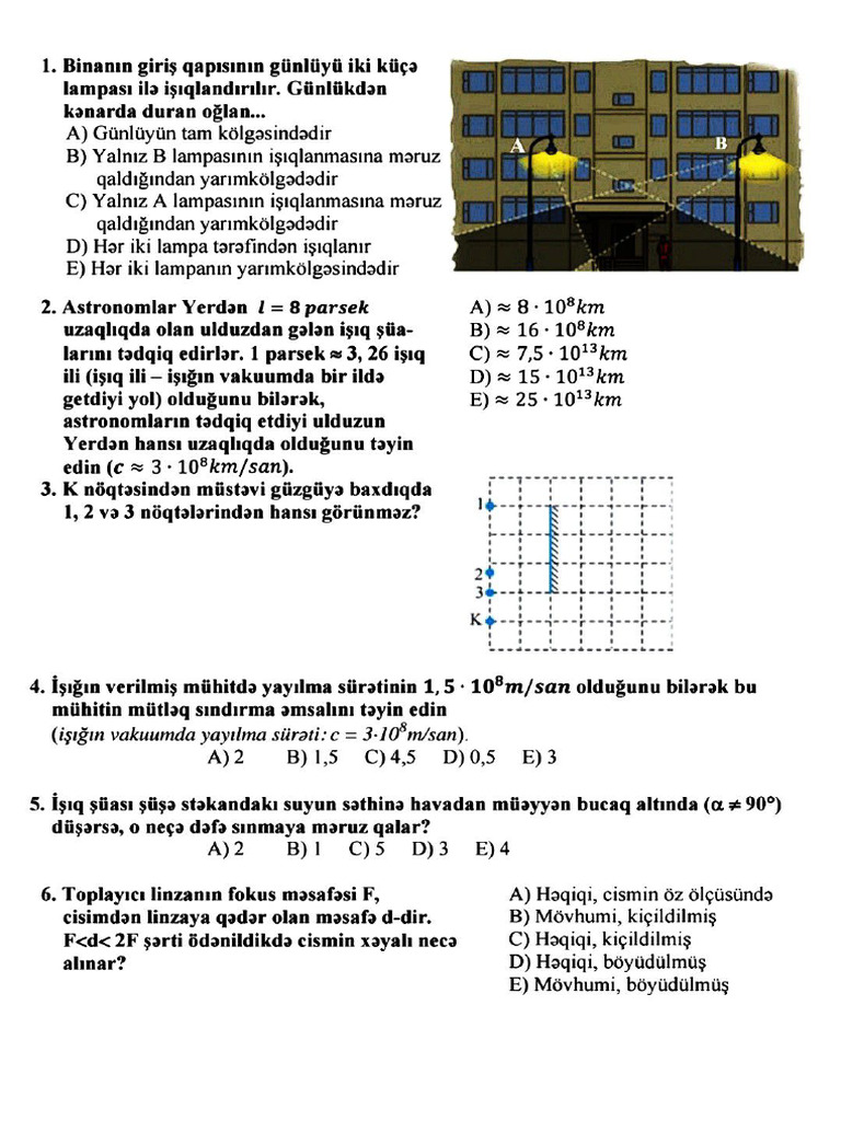 Fizika KSQ 9 Cu Sinif | PDF