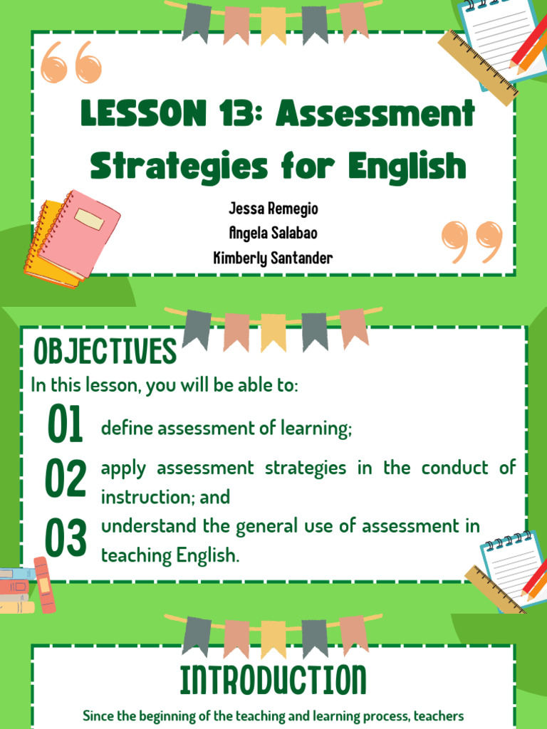 English Assessment Strategies Explained | PDF | Educational Assessment ...