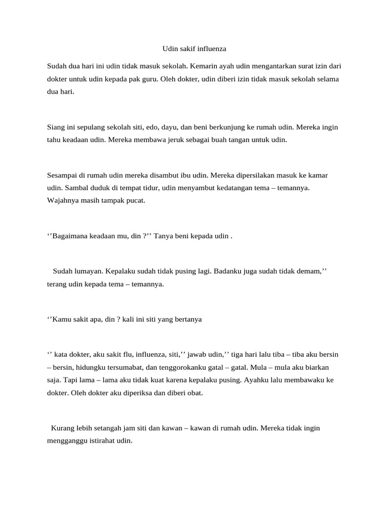 Udin Sakis Influenza | PDF