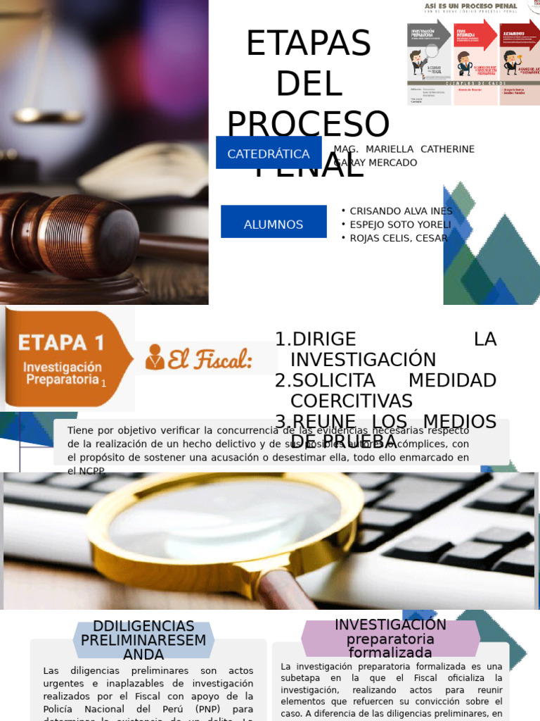 Etapas Del Proceso Penal | PDF | Fiscal | Ley procesal