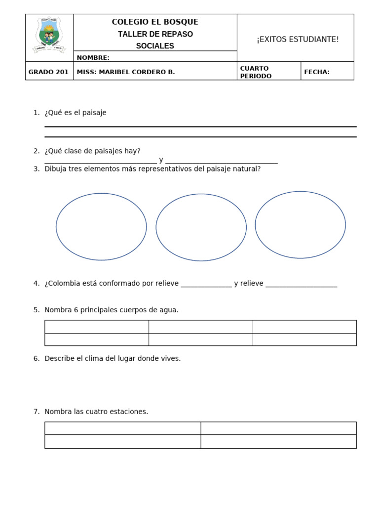 taller de repaso de matematicas 4 Periodo (5) | PDF