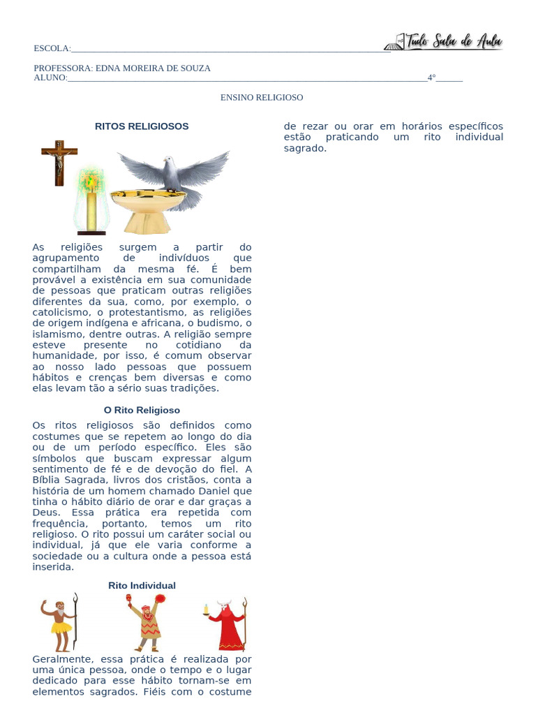 Ritos Religiosos Conceitos E Práticas Pdf Rituais Fé