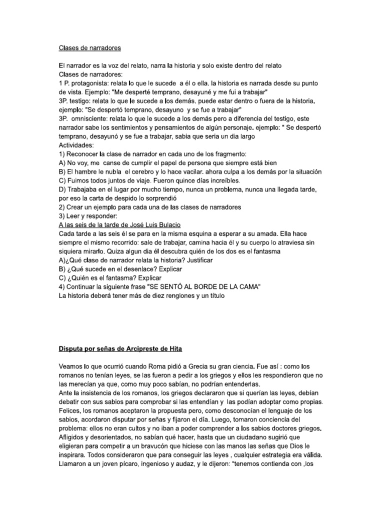 Narradores y Cuento - Documentos de Google | PDF