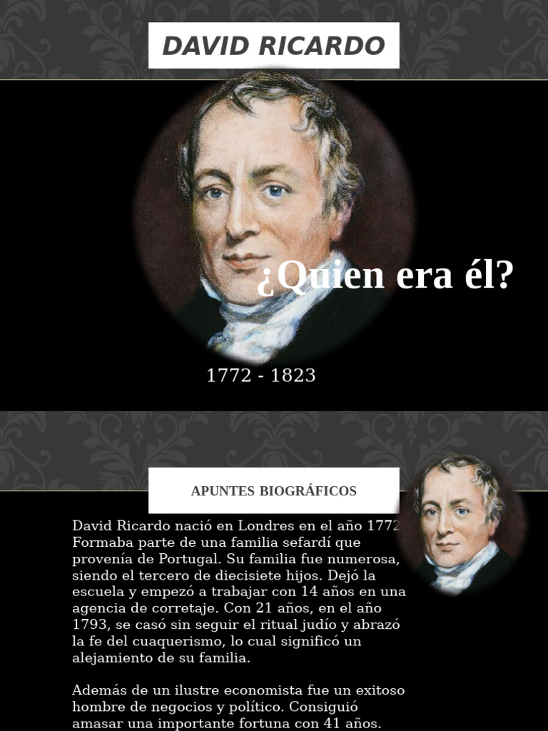 Aportaciones de David Ricardo a la economía | PDF | Ventaja comparativa ...