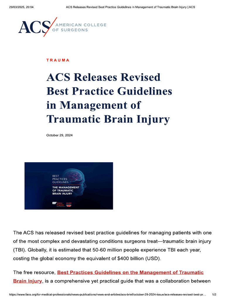 Head Trauma Guidelines | PDF