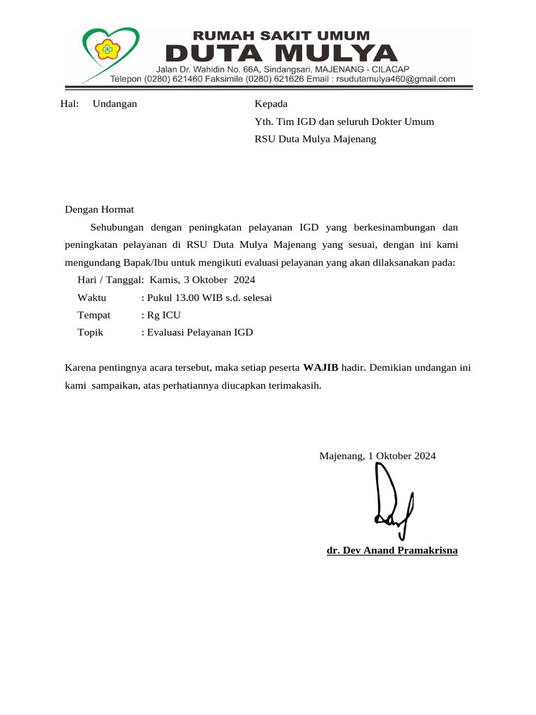 Undangan Presentasi Ilmiah (1) | PDF