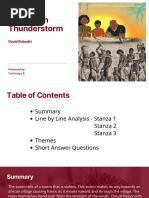 A Stylistic Analysis On The Poem An African Thunderstorm | PDF | Poetry