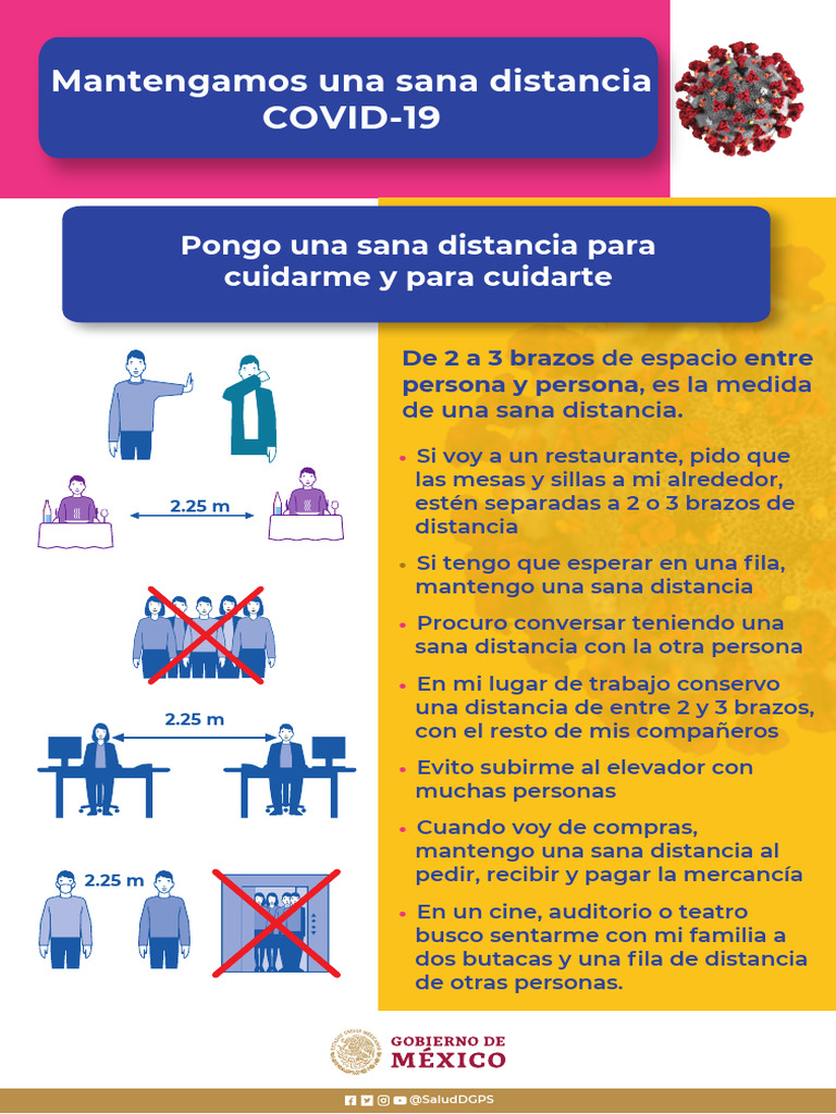 Cómo mantener sana distancia COVID-19 | PDF