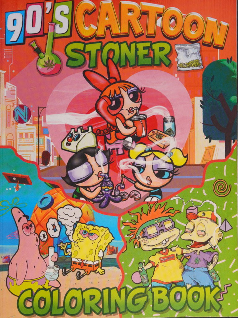 90s Cartoon Stoner Coloring Book - 90s Cartoon Stoner Amazing - United ...
