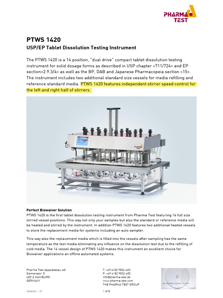 Ptag 30 41420 Ptws 1420 e | PDF | Tablet (Pharmacy) | Pump
